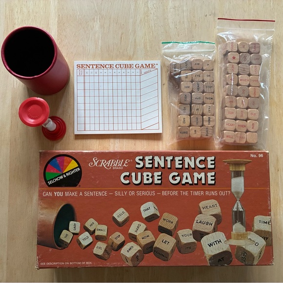 Selchow & Righter | Games | Scrabble Sentence Cube Game Vintage Selchow ...